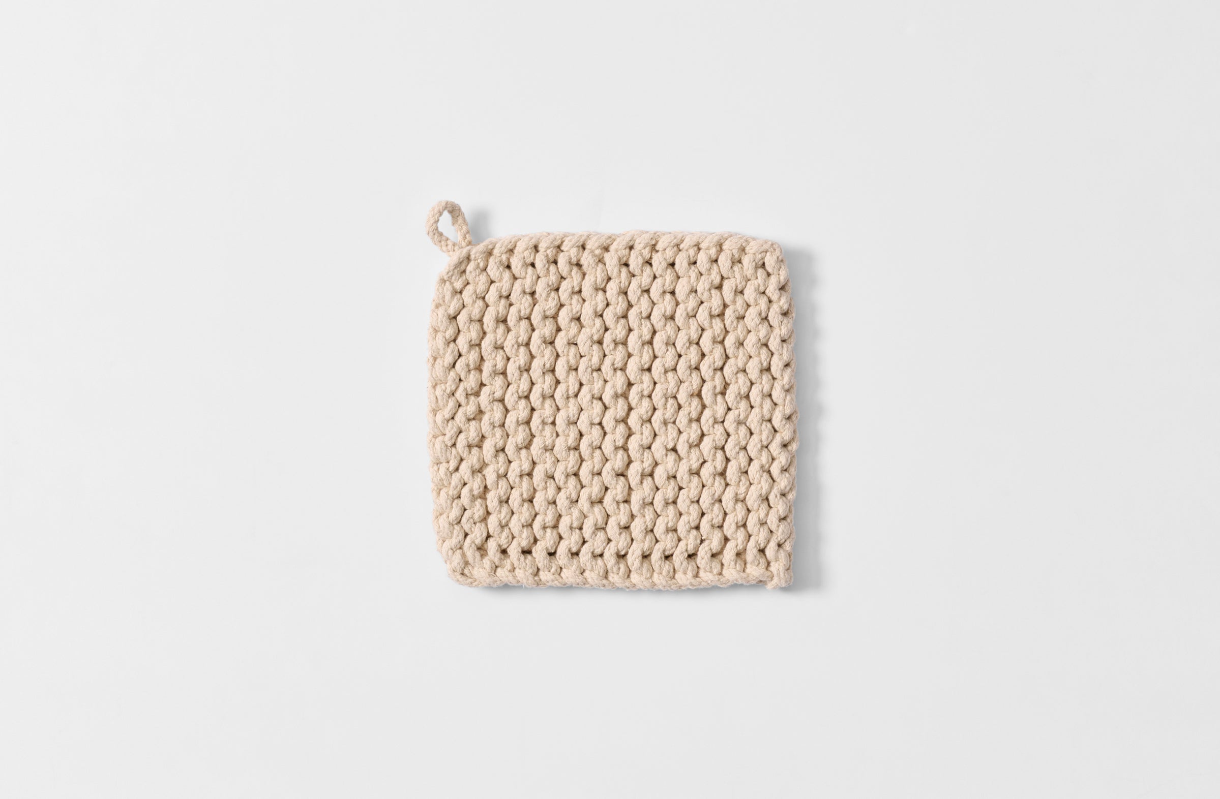 Natural Knitted Pot Holder – MARCH