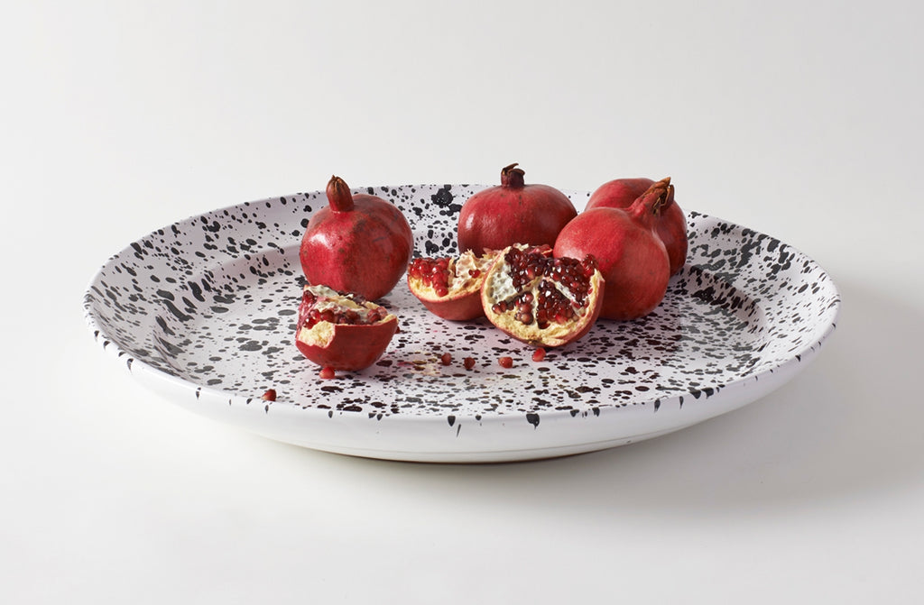 Black on White Splatterware 20.75 Inch Platter – MARCH
