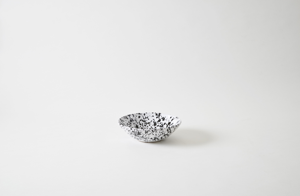 Black on White Splatterware Pasta Bowl – MARCH